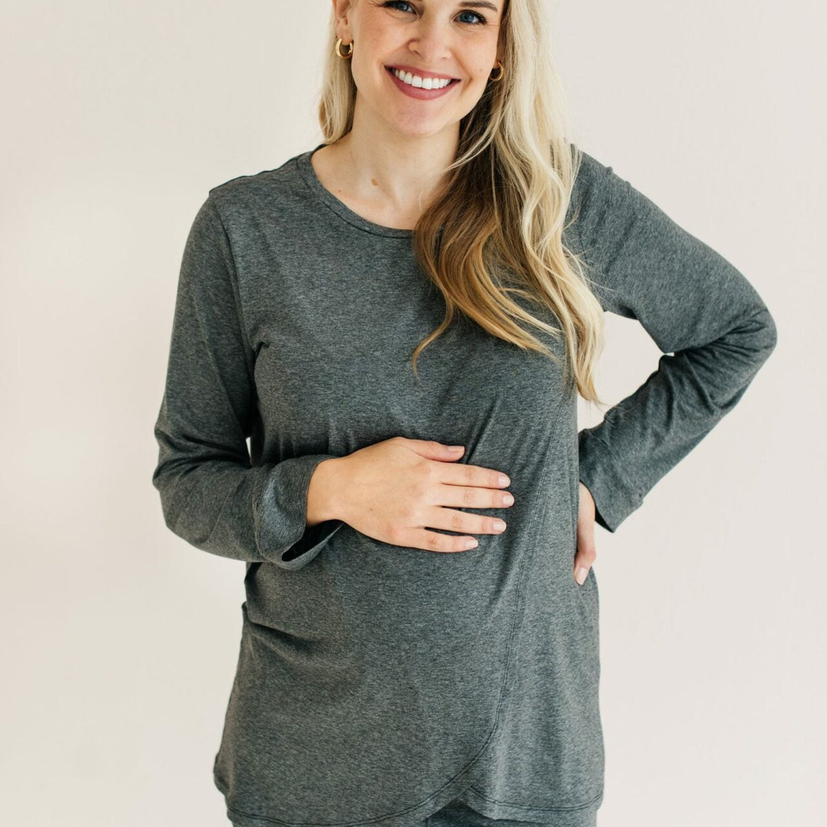 Nursing Sleep Top Grey – Momsy